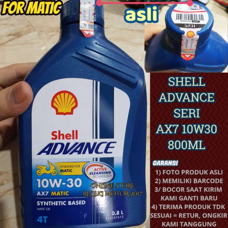 Jual Oli Mesin Shell Ax7 Matic 0.8L 800Ml Dijamin Asli di Seller Mita ...