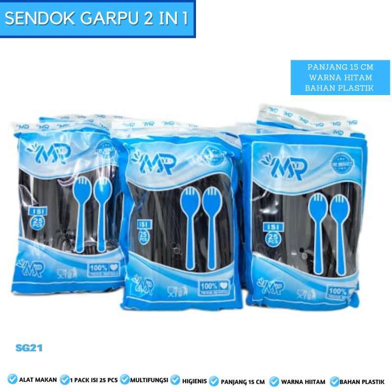 Jual (Isi 25 Pcs-SG21) Sendok Plastik Makan 2 in 1 Sendok Garpu Sendok ... Jual (Isi 25 Pcs-SG21) Sendok Plastik Makan 2 in 1 Sendok Garpu Sendok ...
