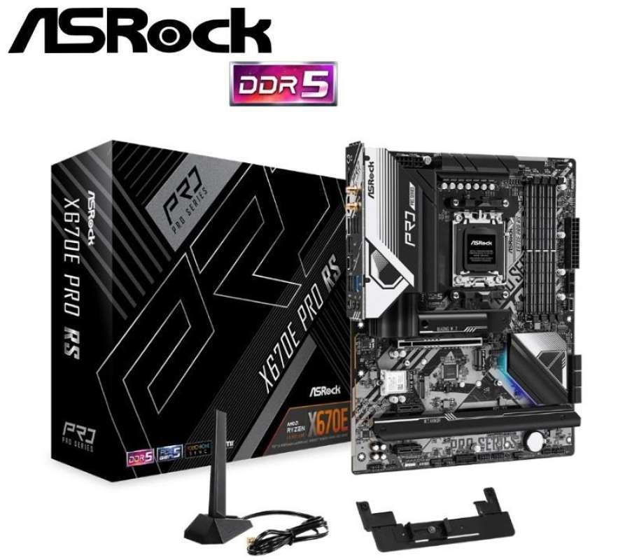 Jual ASROCK X670E Pro RS DDR5 Motherboard AMD X670 Ryzen AM5 ATX di ...