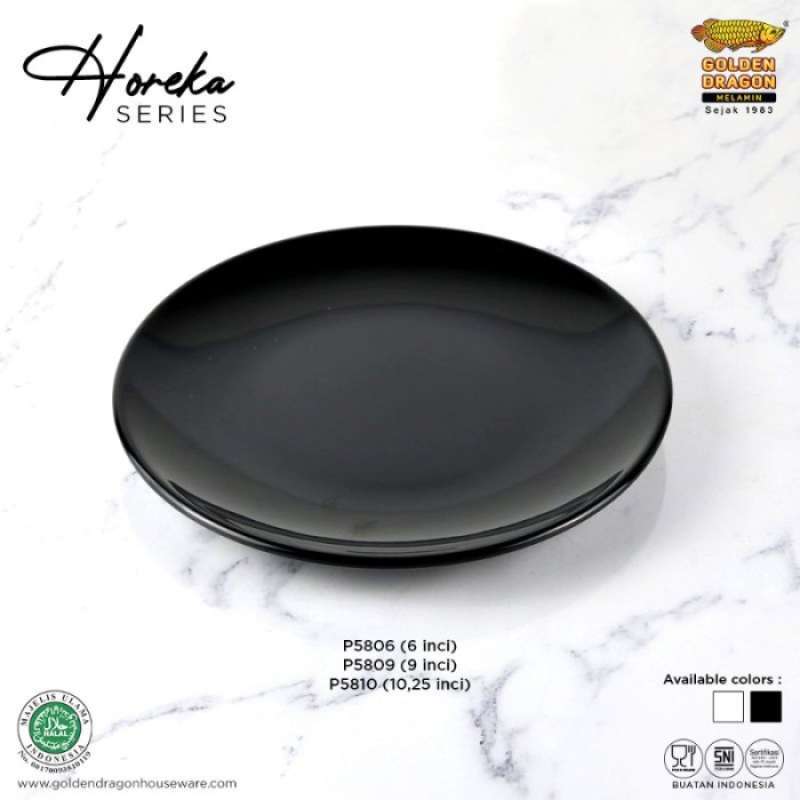 Promo Piring Makan Hitam Putih Oriental Jepang Cafe Resto Glossy Horeka ...