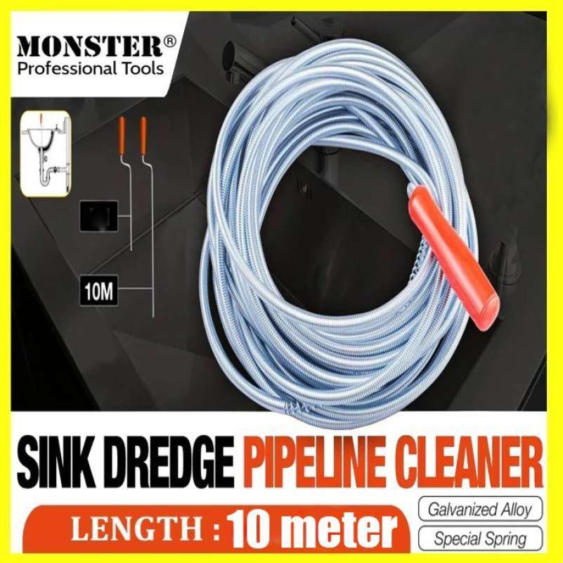 Jual Pipe Cleaner 10 meter Kawat Pembersih Saluran Pipa Air Mampet ...