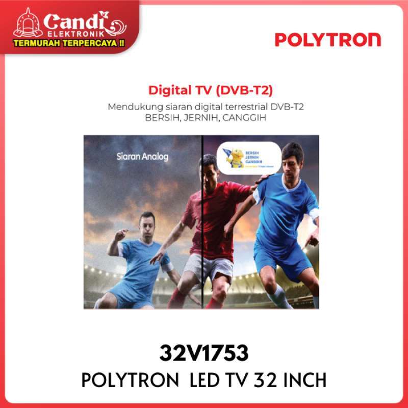 Jual Polytron Digital Tv Dvb-t2 Led 32 Inch 32v1753 Di Seller Candi ...