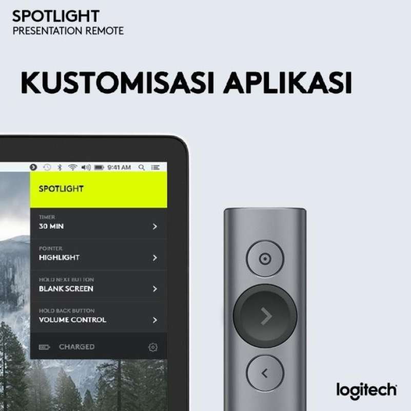 Jual Logitech Spotlight Pointer Presenter Wireless Bluetooth - Slate Di ...