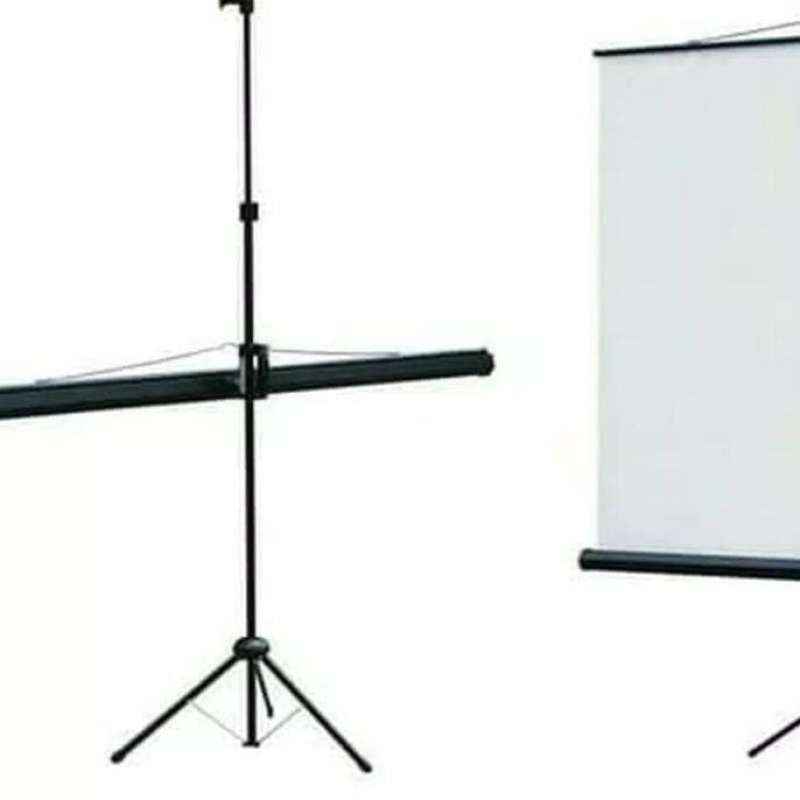 Jual Layar Proyektor 84 Inch Tripod 213X213Cm Original Best Seller di ...