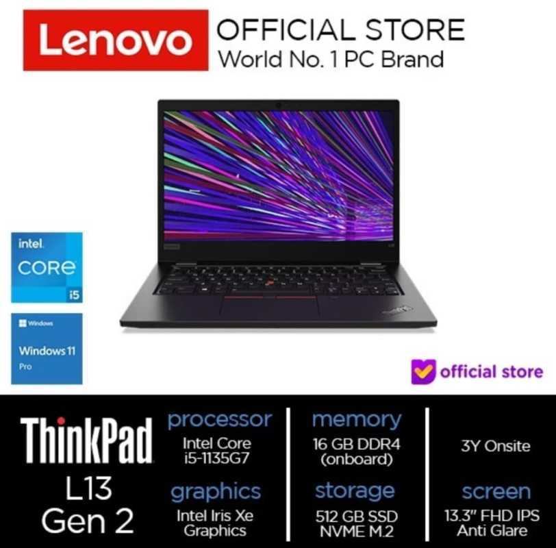 Jual Lenovo ThinkPad L13 G2 1100 || Core i5-1135G7 16GB 512GB SSD ...