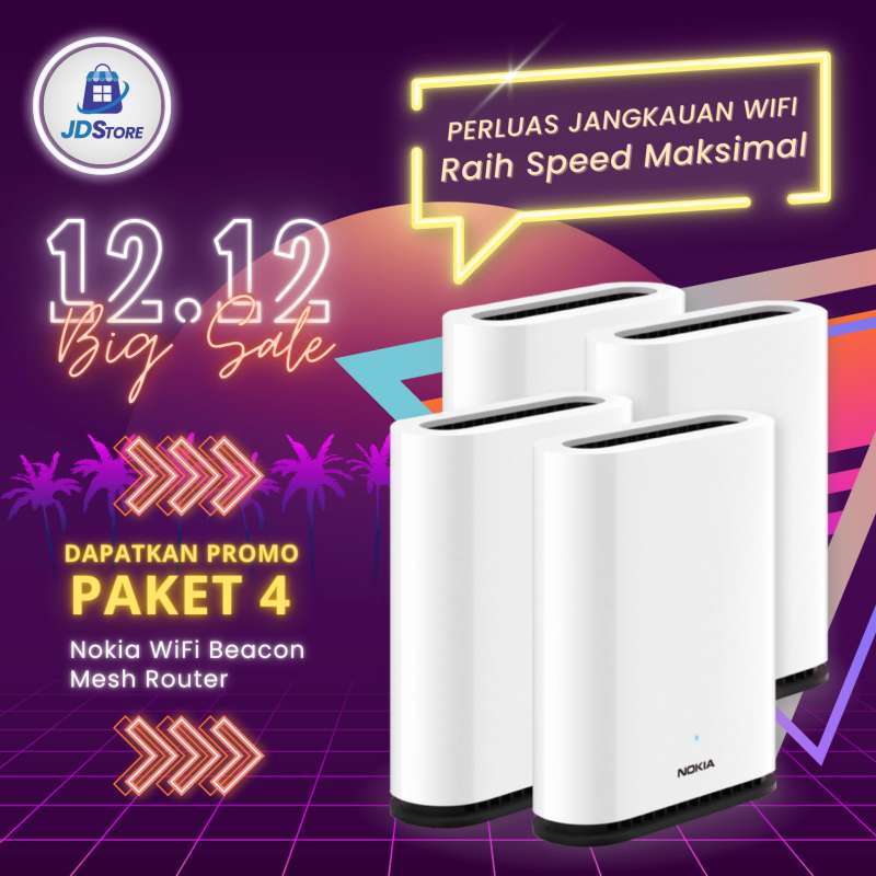 Jual Smart Nokia Wifi Beacon 1 Mesh Router Extender - Paket 4 unit di ...