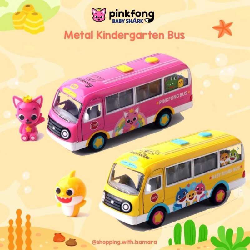 Jual Pinkfong Baby Shark Metal Kindergarten Bus Toy / Mainan mobilan di ...