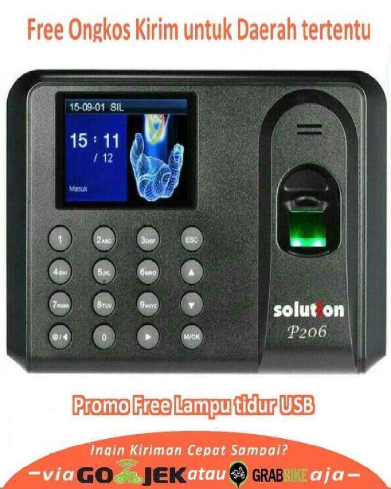 Jual Mesin Absensi Solution Finger Print Sidik Jari P206 di Seller ...