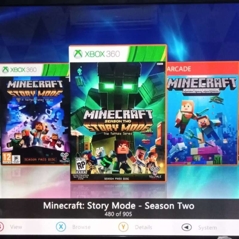 Jual minecraft 3in1 xbox 360 FULL version+DLC Aquatic story mode season ...