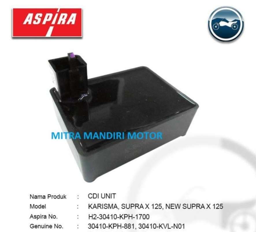 Promo CDI KARISMA X, SUPRA X 125 MEREK ASPIRA (ASTRA OTOPARTS) Diskon ...