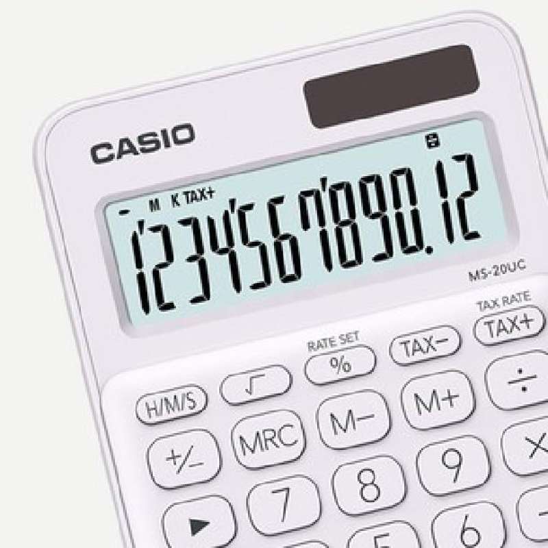Jual Casio Ms-20uc - Putih - Kalkulator Kantor - Seri Colorful - 12 Digit Di Seller Asaba ...