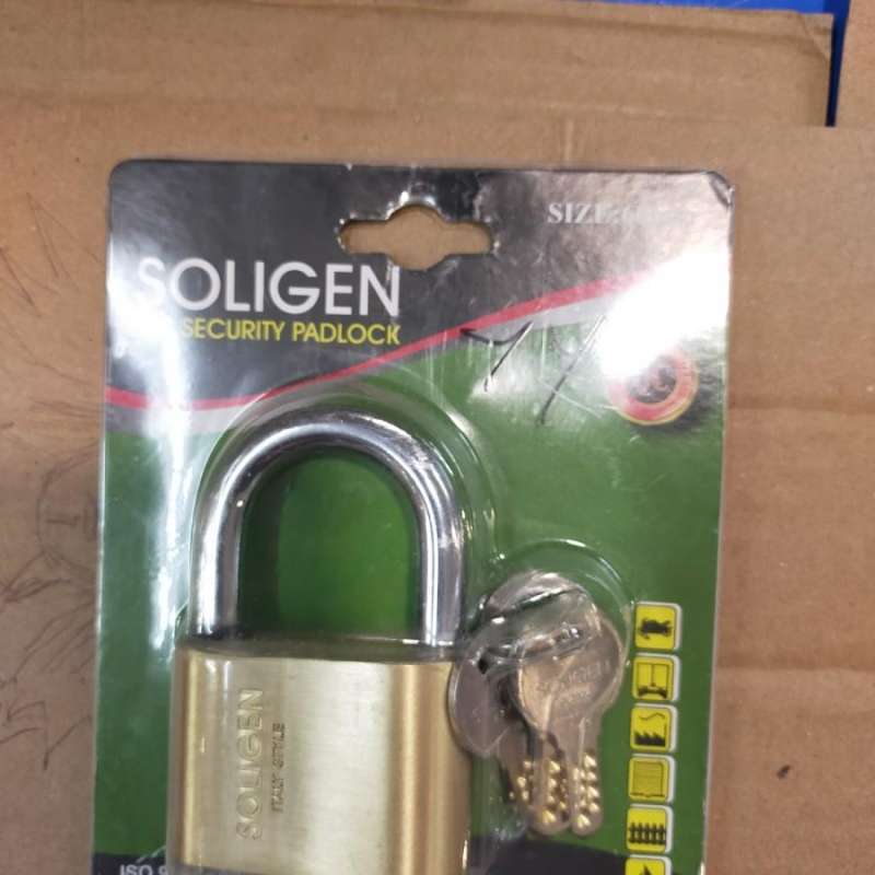 Jual Gembok Soligen 60 Mm Pendek Kuningan 💯 Harga Murah & Kualitas ...