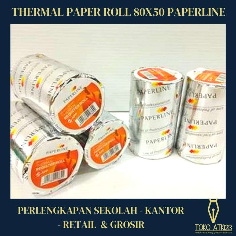 Jual Thermal Paper Roll / Kertas Kasir / Struk Kasir Merk Paperline ...