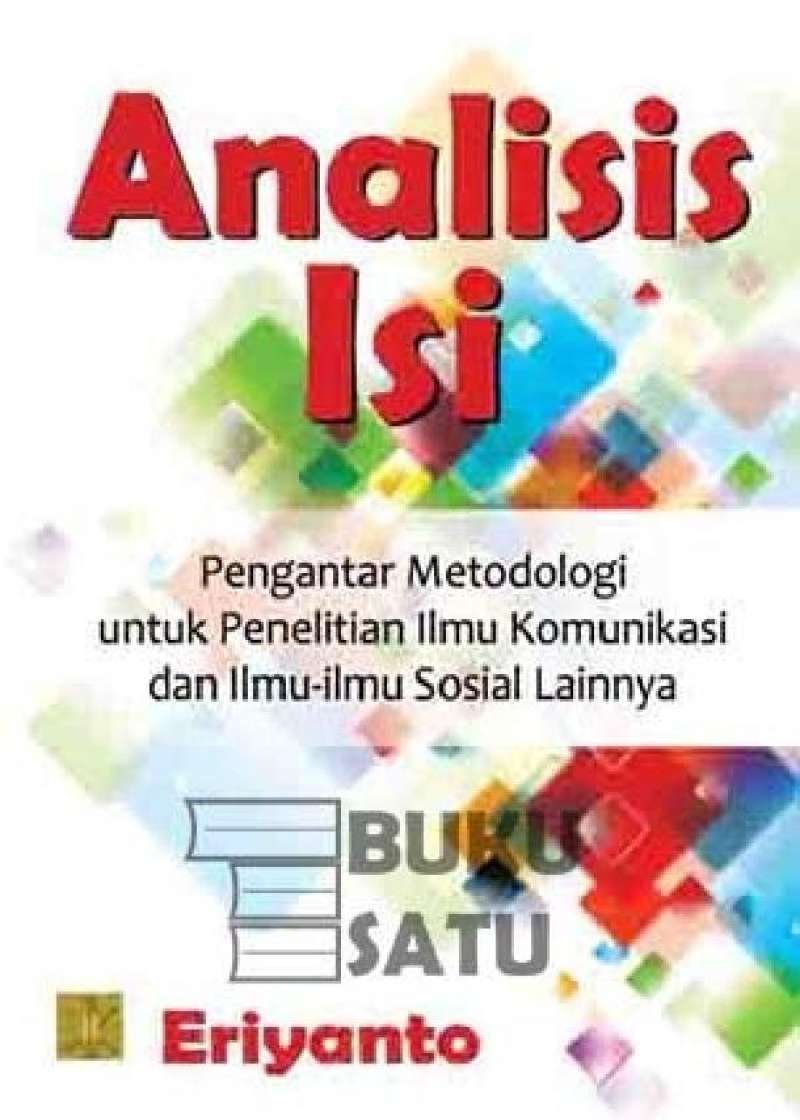 Jual Analisis Isi: Pengantar Metodologi Untuk Penelitian Ilmu ...