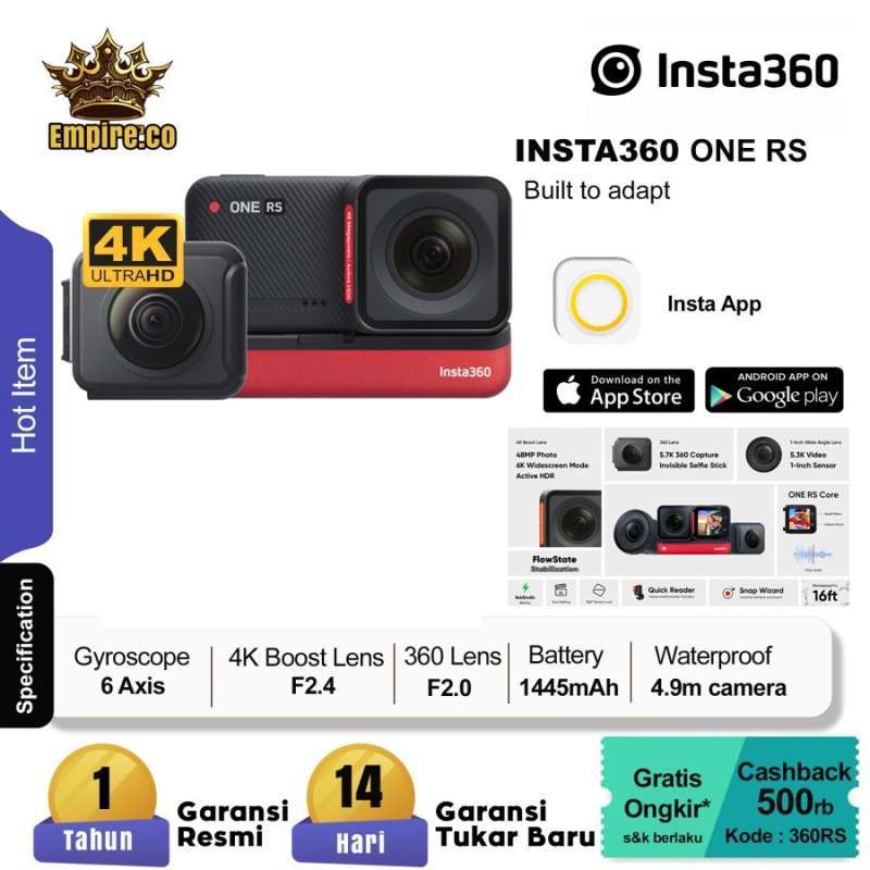 Jual Insta360 ONE RS Twin Edition Camera di Seller EMPIRE CO - Kamal ...