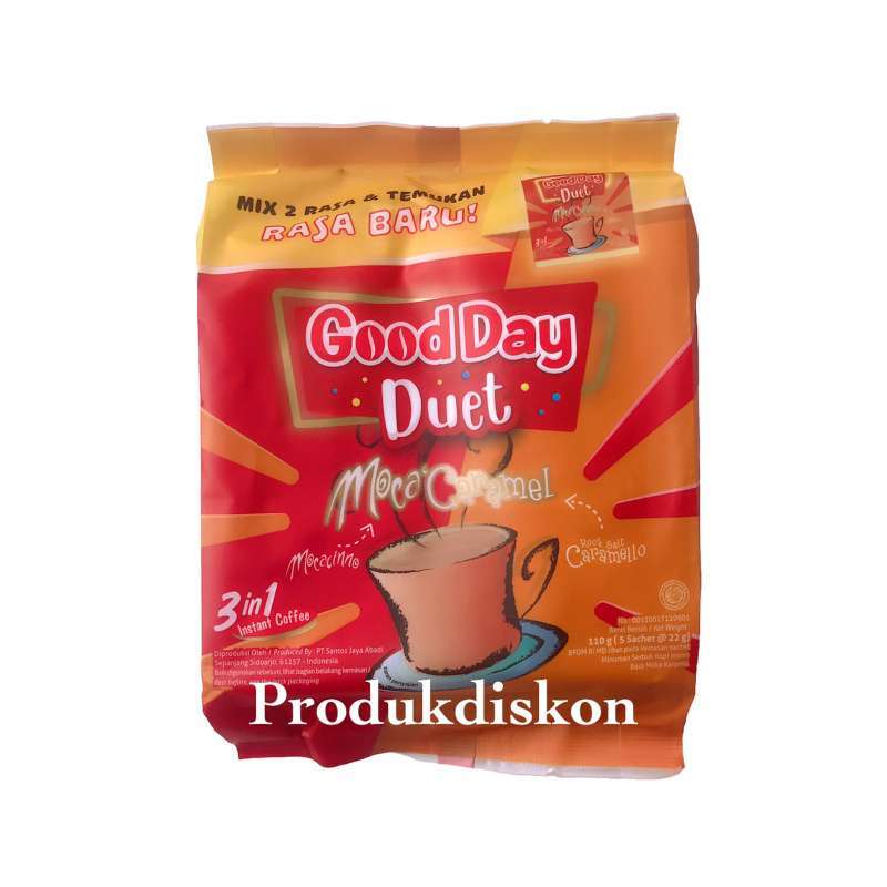 Promo GOOD DAY Duet Instant Coffe 110 gr sachet 5 Sachet @ 22 gr ...