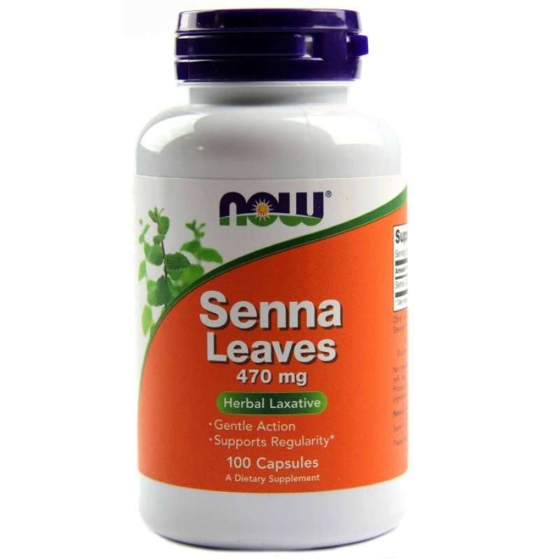 Jual (DIJAMIN ASLI) NOW FOODS Senna Leaves 470 mg, 100 Veg Capsules EXP ...