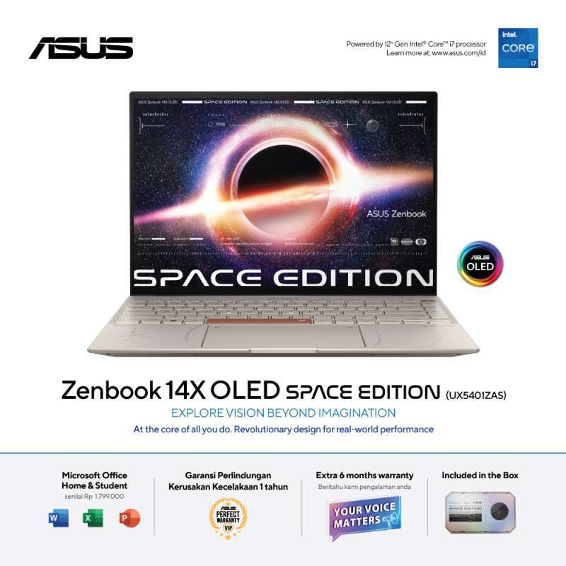 Jual ASUS Zenbook 14X OLED Space Edition UX5401ZAS-OLEDP711 - Titanium ...