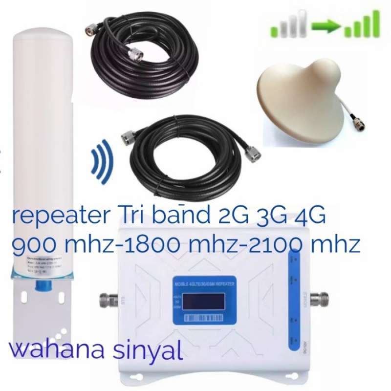 Jual Penguat sinyal hp triband gsm 2G 3G 4G 900/1800/2100 mhz operator gsm di Seller Silvanna ...