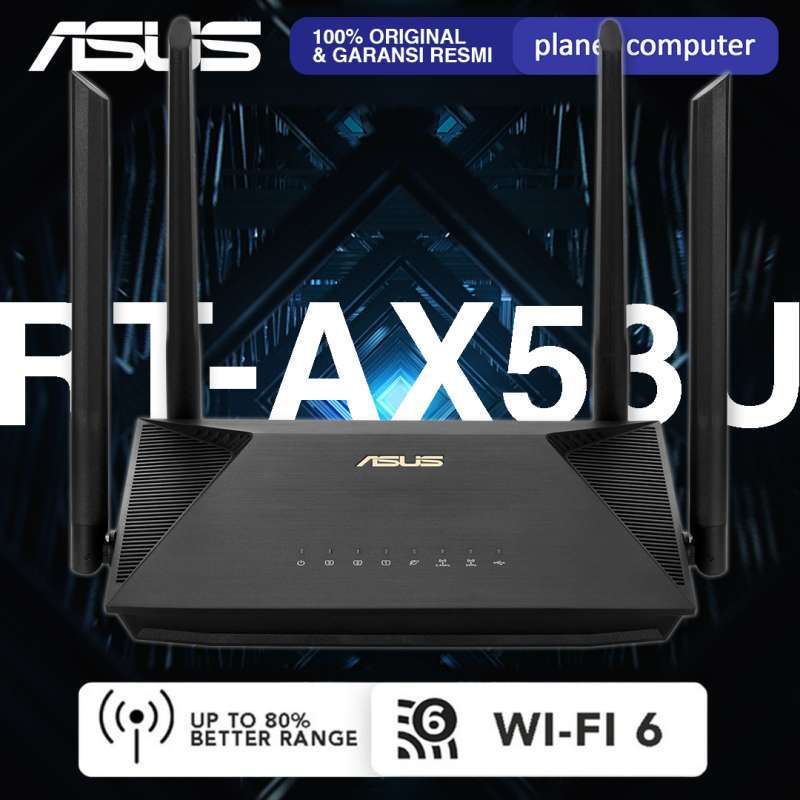 Jual ASUS RT-AX53U Dual Band WiFi 6 AX1800 Wireless Router with AiMesh ...