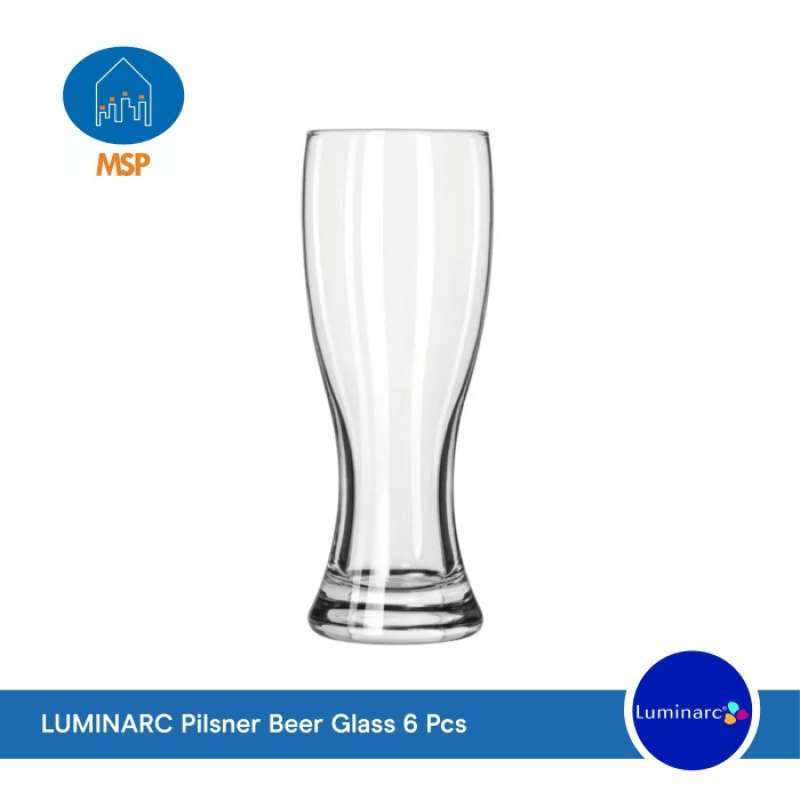 Jual Luminarc Pilsner Beer Glass (msp-j5185) /gelas Bir/ 425ml / Isi 6 ...