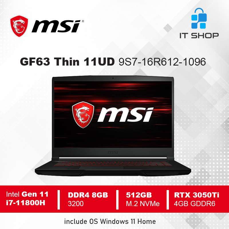 Jual MSI Core i7 GF63 THIN 11UD 9S7-16R612-1096 - Black di Seller IT ...