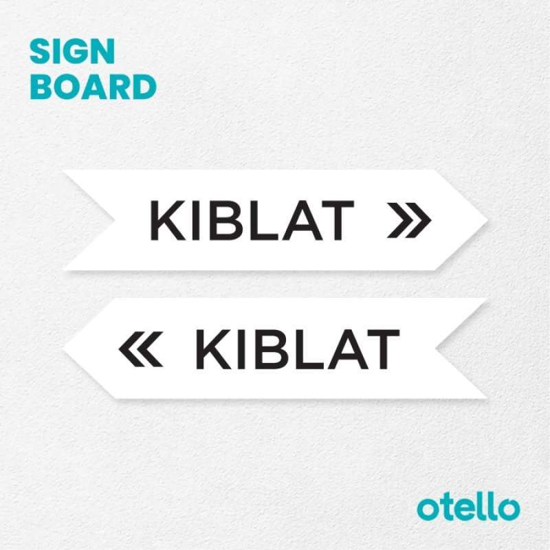 Jual Arah Kiblat Panah Papan Sign Board Akrilik Print Label Sholat ...