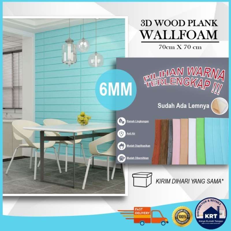 Promo KAYU POLOS | Wallpaper Foam 3D Motif Kayu Polos Murah Diskon 5% ...