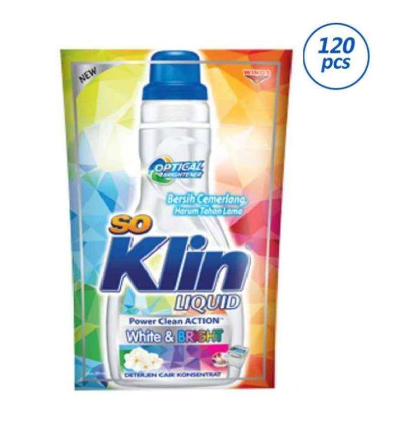 Promo So Klin Liquid White and Bright Detergen Cair [22 ml/ 120 Sachet ...