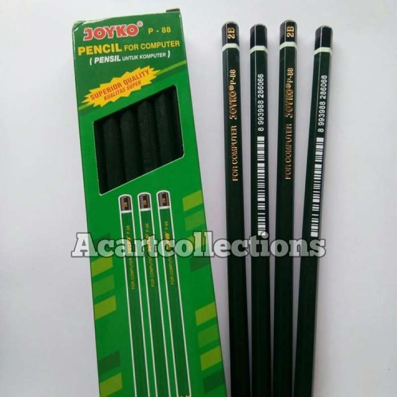 Jual Pensil 2B joyko P-88 satu pack isi 12 pcs Pencils for computer di ...