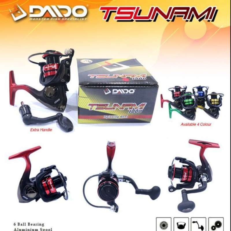Jual Reel Daido Tsunami 6 Bearing Ukuran 1000 2000 3000 4000 6000 Di ...
