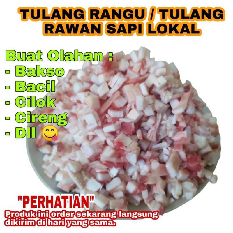 Jual Tulang Rangu Sapi Tulang Rawan Scapular Tulang Muda Cincang