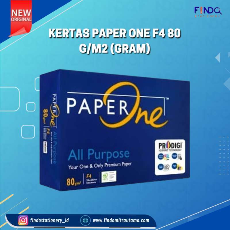 Jual Kertas Paper One F4 80 g/m2 (gram) di Seller FINDOSTATIONERY_ID ...