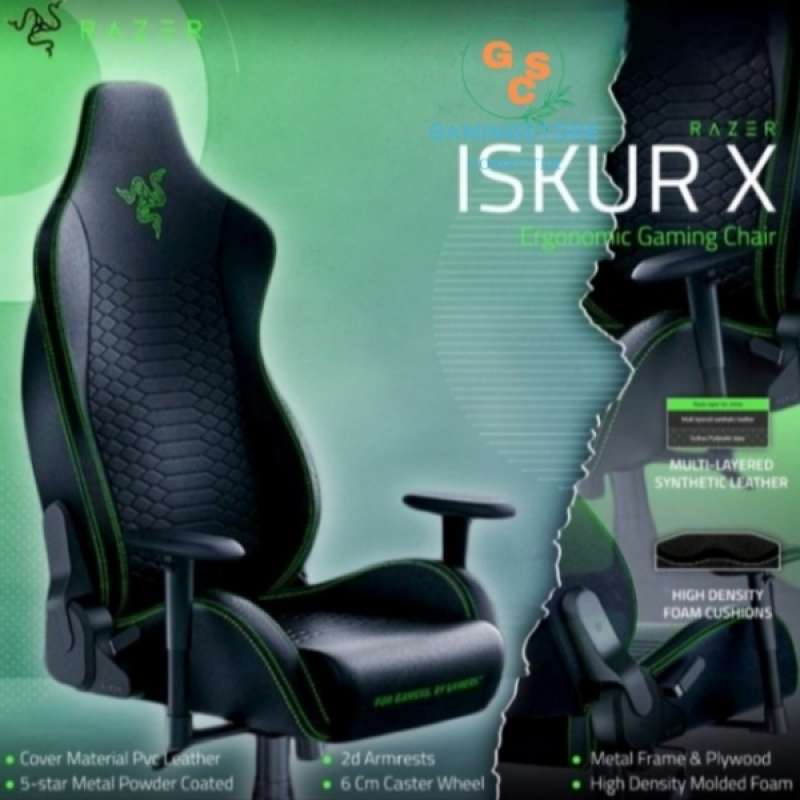 Promo Razer Iskur X Ergonomic Kursi Gaming - Gaming Chair Diskon 15% di ...
