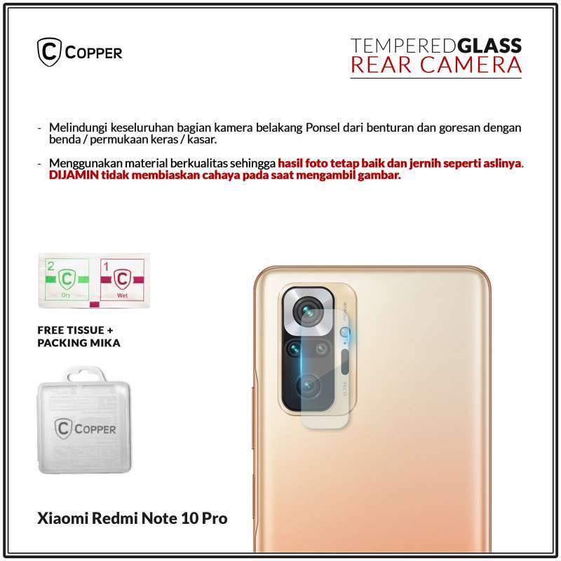 Promo Redmi Note 10 Pro - Copper Tempered Glass Kamera Diskon 36% di ...