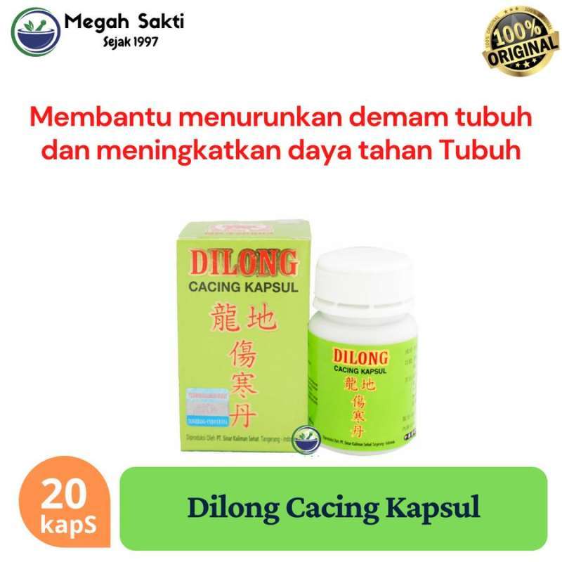 Jual Dilong Cacing Kapsul - Pereda Demam dan Tipus isi 20 Kapsul di ...