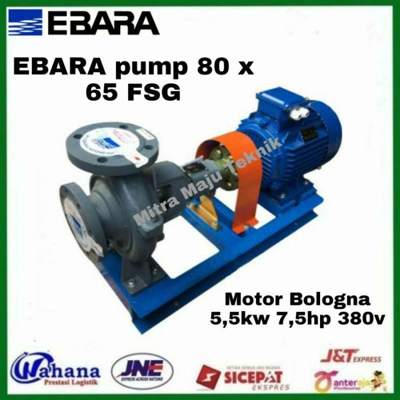 Jual POMPA EBARA 80X65 FSG Motor Bologna 5.5 KW 7,5hp 380v di Seller ...