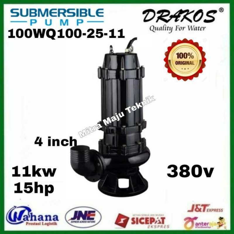 Jual Pompa Celup Air Kotor Drakos 4 3Phase 15Hp 11Kw Submersible di ...