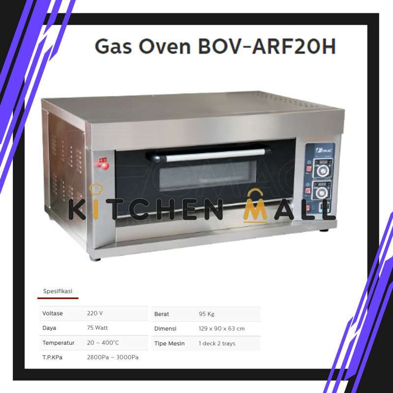 Jual FOMAC gas baking oven BOV-ARF20H - oven roti-oven bakery 1 deck 2 ...