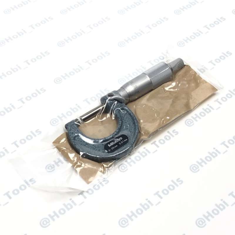 Promo Mitutoyo Micrometer Luar 0-25 Mm - Outside Micro Meter 0.01 Mm ...
