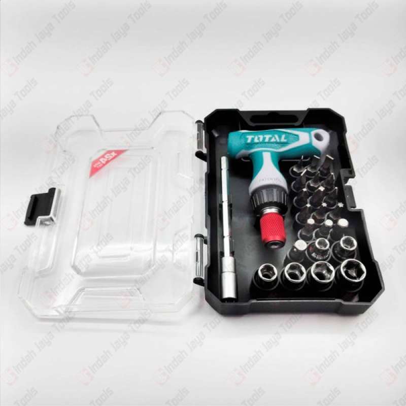 Jual Total Tacsd30186 Obeng Set 24 Pcs Kunci Sok T Ratchet Rachet ...