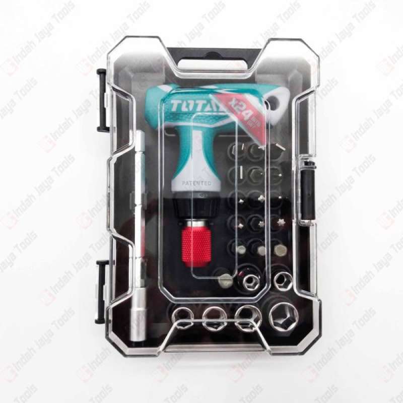 Jual Total Tacsd30186 Obeng Set 24 Pcs Kunci Sok T Ratchet Rachet ...