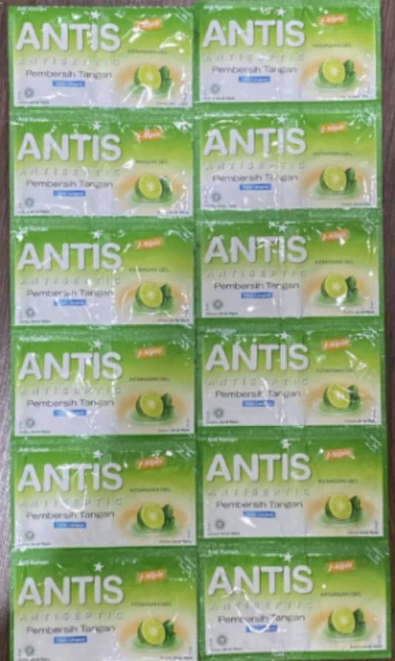 Jual Antis Hand Sanitizer LIME GEL 24 Sachet KECIL @5ml [Total 120ml ...