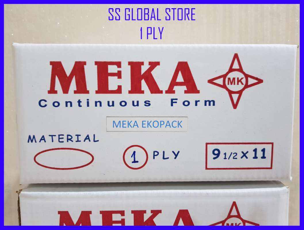 Jual KERTAS KOMPUTER/CONTINUOUS FORM 91/2 X11 1PLY HVS MEKA EKOPACK - 1BAGI2 HVS di Seller ss ...
