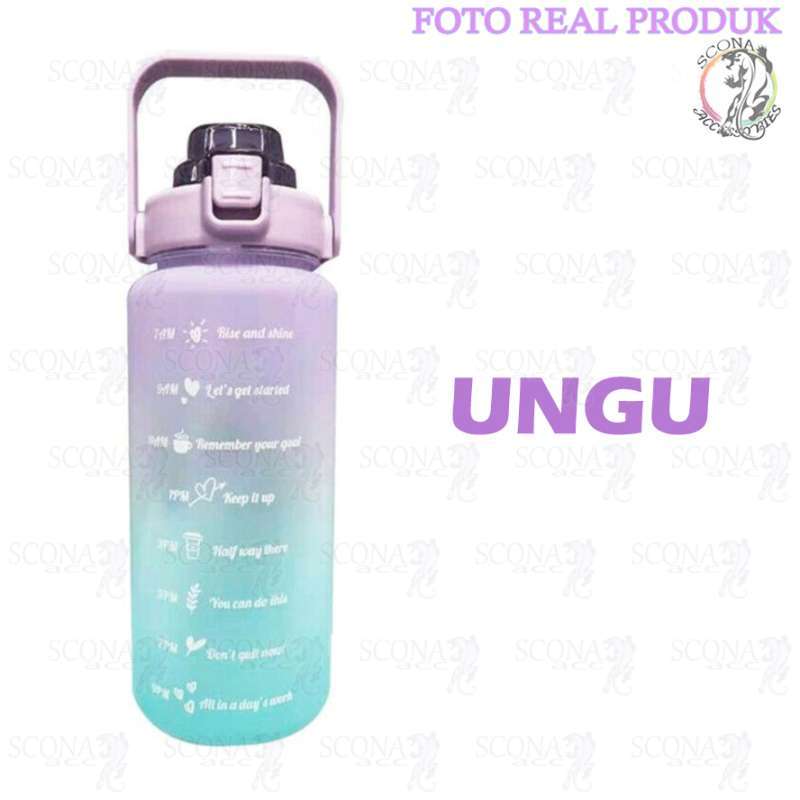 Promo Botol Minum Motivasi 2000ML 2 Liter Botol Penanda Waktu Botol ...