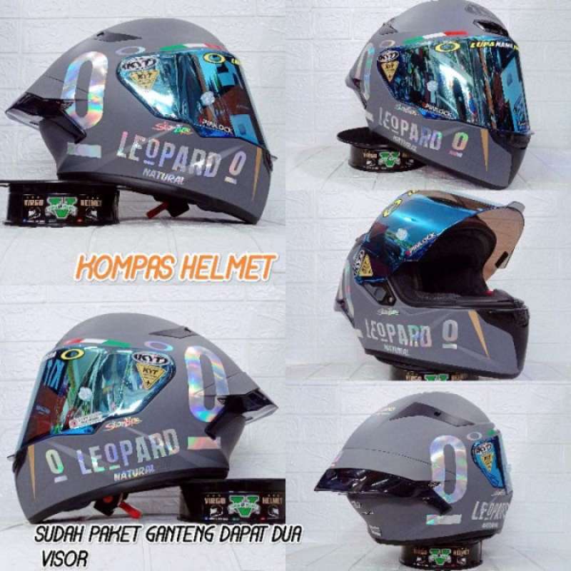 Jual Tahun ini aja kak HELM KYT TT COURSE MATT GORILA GREY PAKET ...