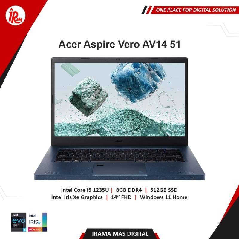 Jual Acer Vero Av14 51 - Intel Core I5 1235u 8gb 512gb Ssd Fhd W11 Di ...