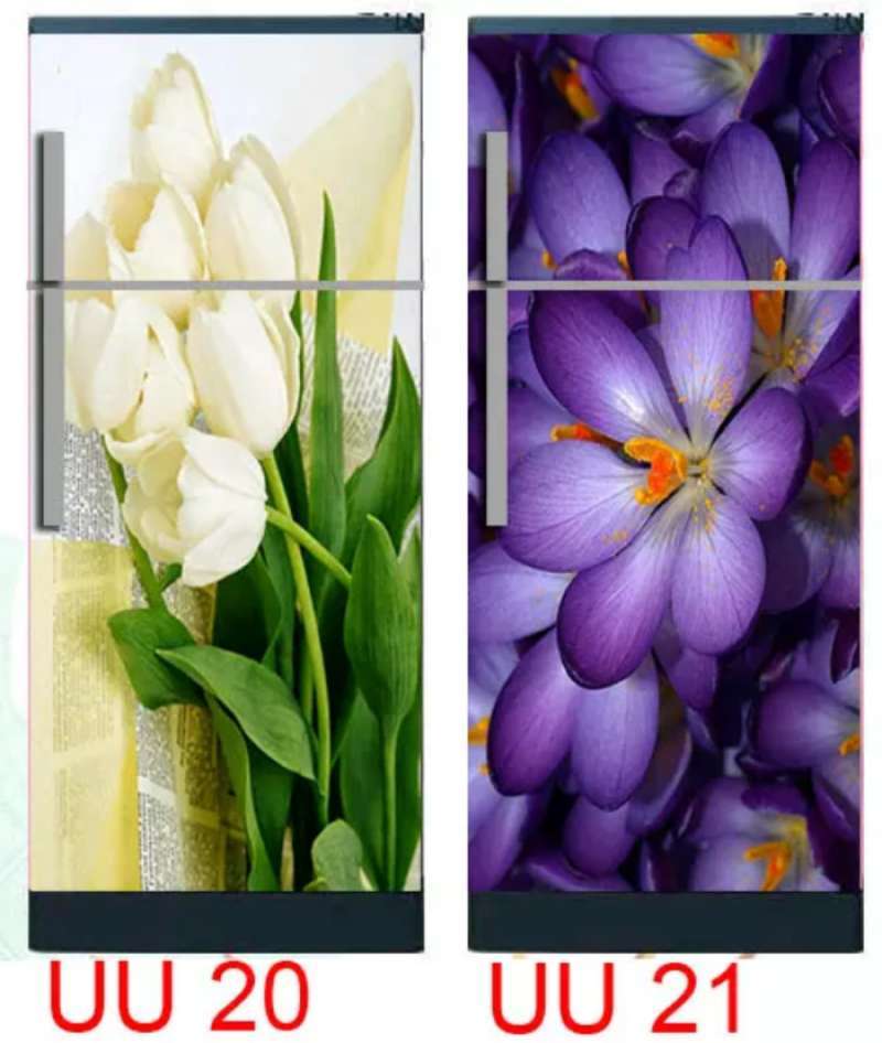 Promo wallpaper Kulkas 2 Pintu motif bunga Diskon 5% di Seller SANDAL ...