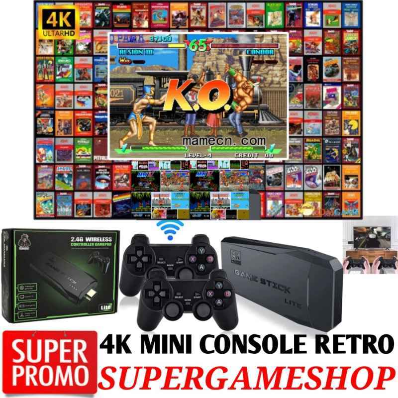 Promo SUPERGAMESHOP - 4K HD Game Stick Mini Console box Retro TV Video ...