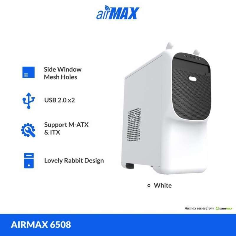 Jual Casing Komputer Gamemax Cute Rabbit Matx Airmax 6508 - Pc Case Di ...